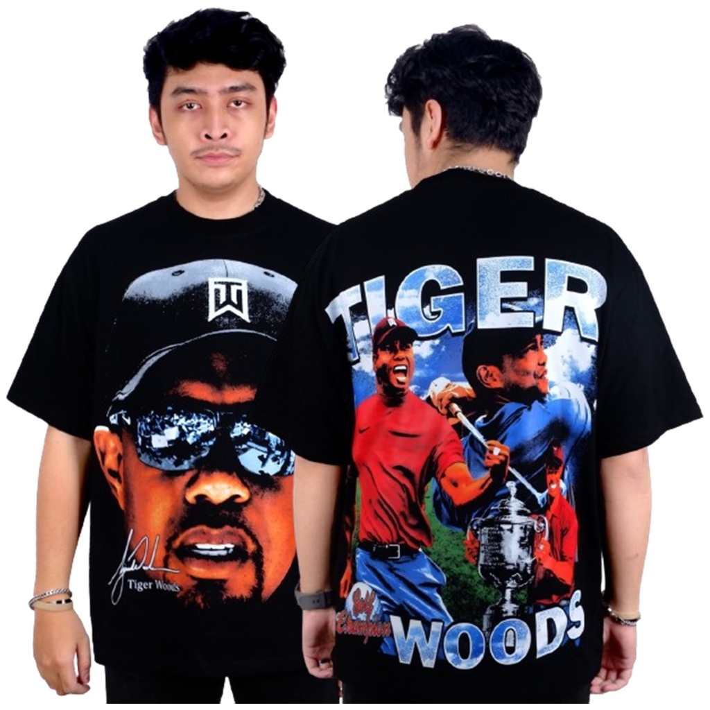 Jual Tiger Woods Golf T-shirt Bootleg Vintage Oversize | Shopee Indonesia