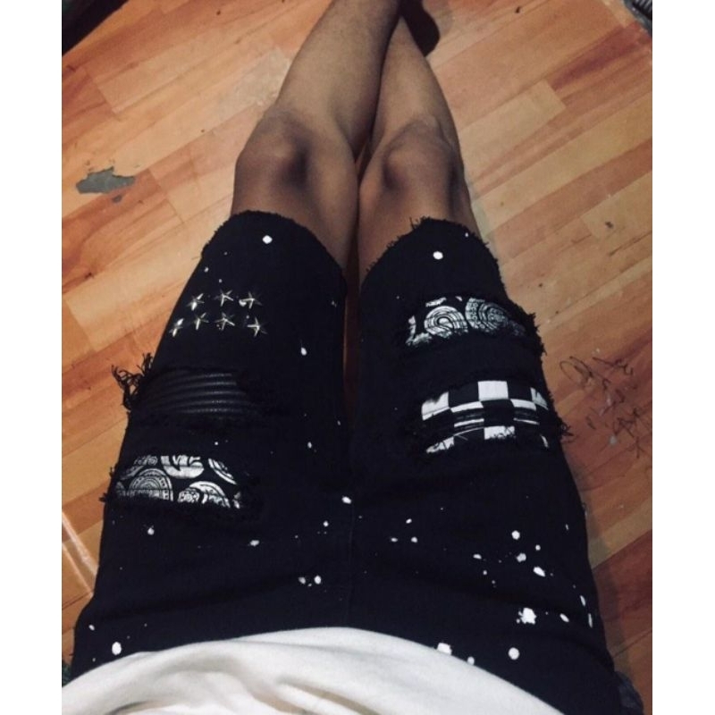 Jual Ripped Jeans Leather Custom | Shopee Indonesia