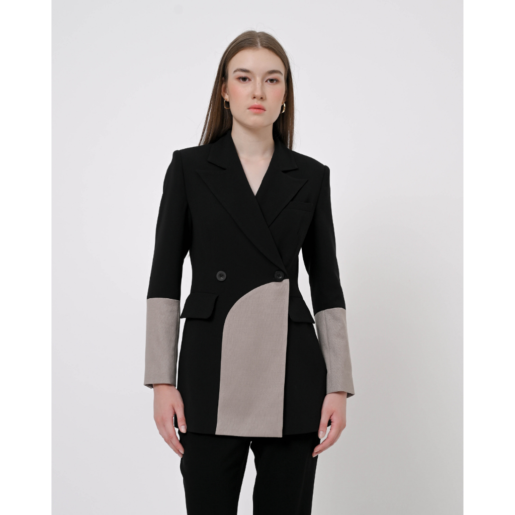 Jual INVIO Harley Curved-Cut Blazer | Jas Wanita - Everlasting | Shopee ...