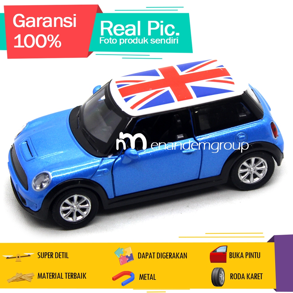 Jual Diecast Miniatur Mainan Mobil Mini Cooper Metal Besi Buka Pintu ...
