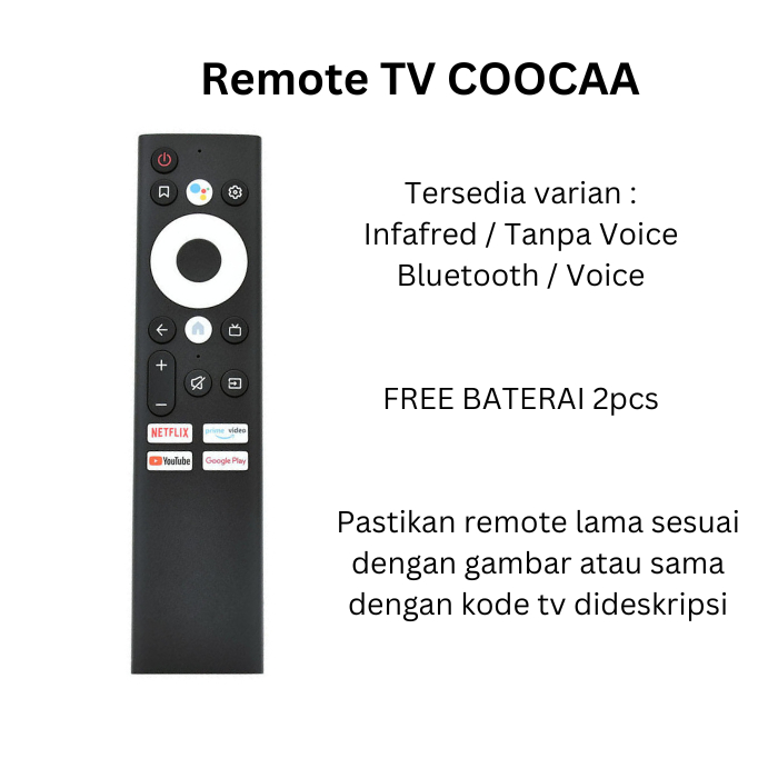 Jual Remote Tv Coocaa S7G Y72 Z72 Smart Android Tv | Shopee Indonesia