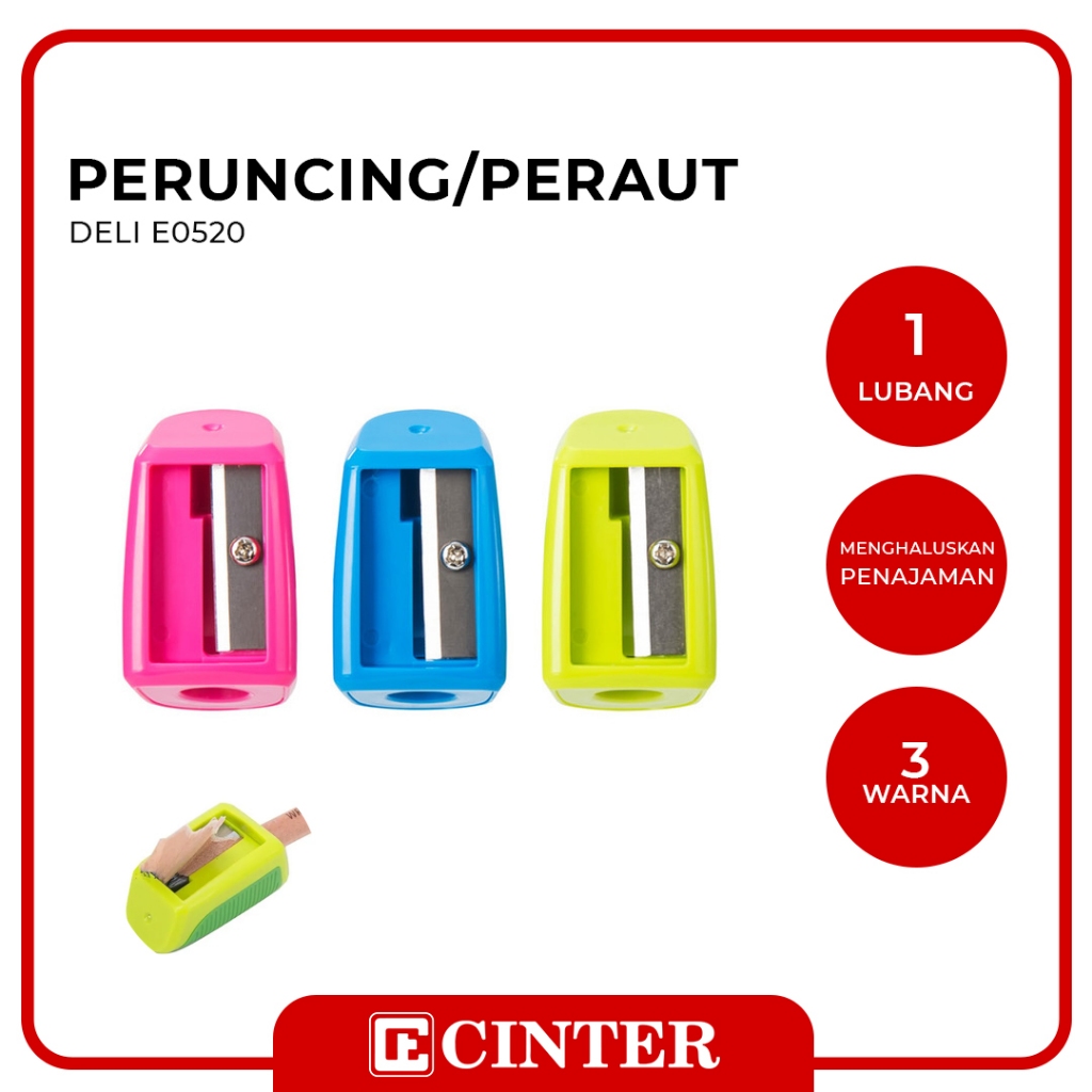 Jual DELI - SHARPENER / RAUTAN / SERUTAN / PERUNCING WARNA WARNI E0520 ...