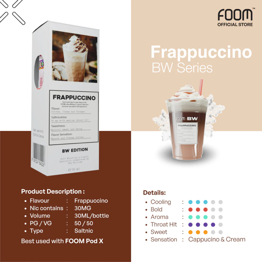 Jual Foom Series Bw Edition 30ml Saltnic 30mg Matcha Latte Sarsaparilla ...