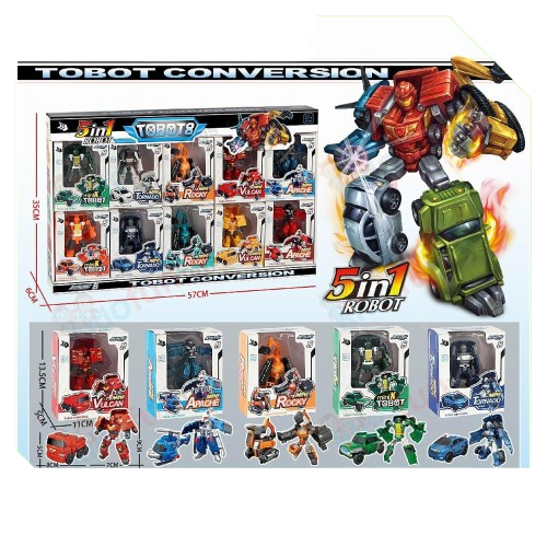 Jual Mainan Tobot Mobil Mini Rocky 5in1 Robot Conversion Tobot HD-44 ...