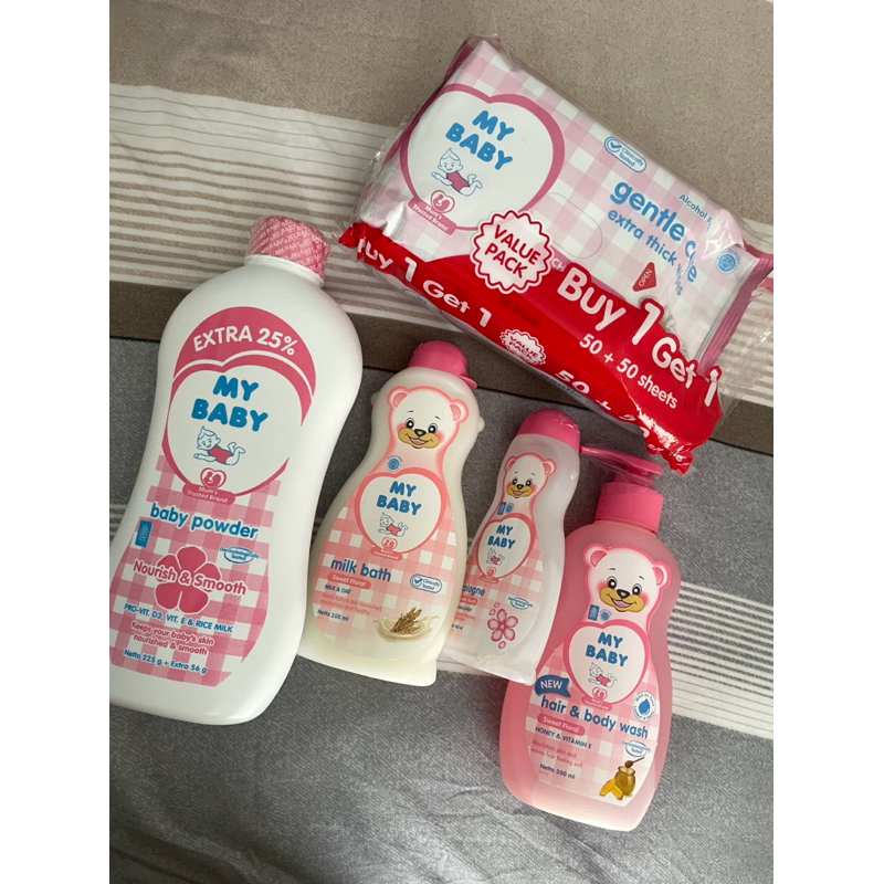 Jual [NEW] Sepaket / Set hadiah bayi MY BABY PINK (baby powder, cologne ...