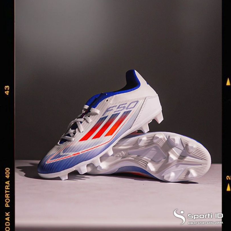Jual Sepatu Bola Adidas F50 Club FxG - White Red Blue IE0611 Original ...