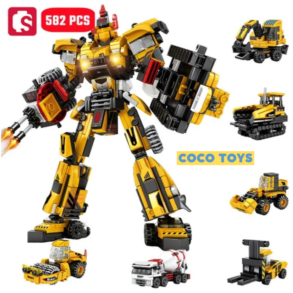 Jual Sembo Block Truk Konstruksi 8 in 1 Robot - Brick Engineering Robot ...