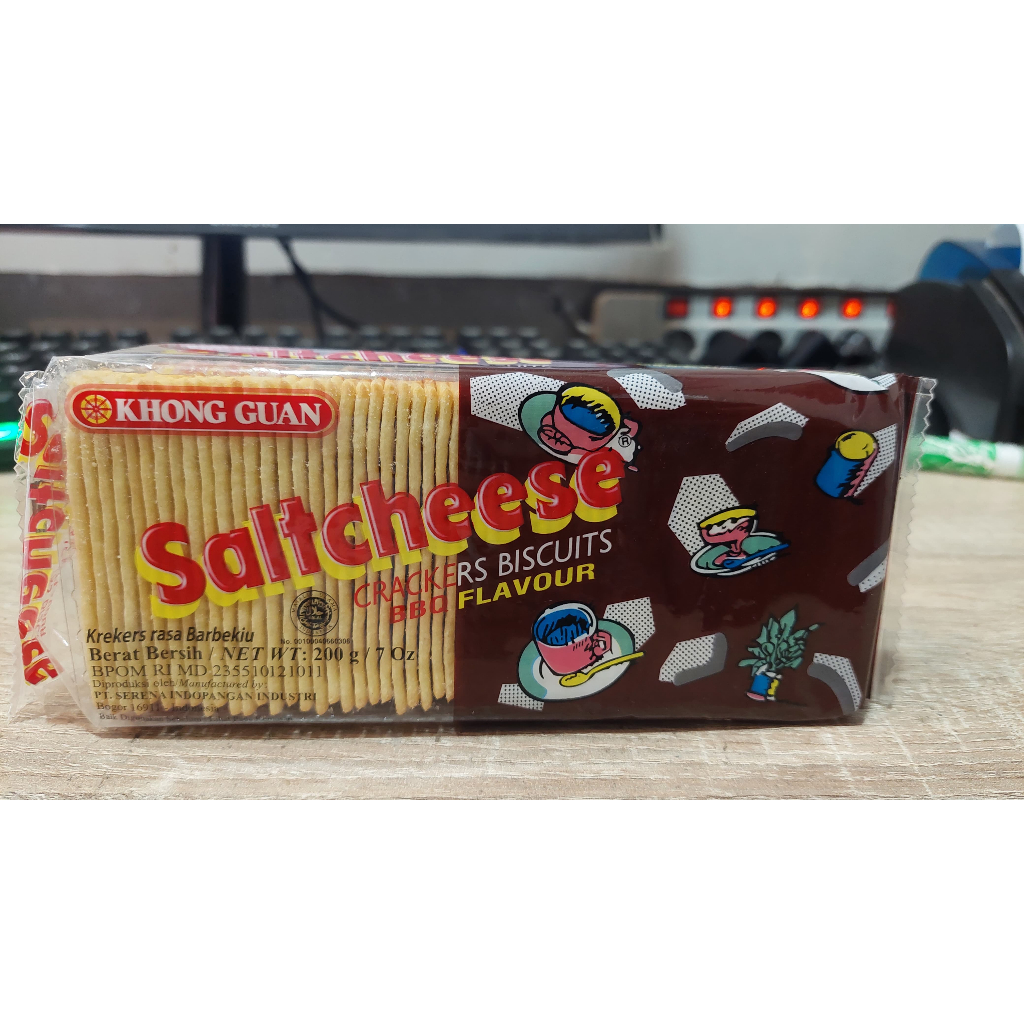 Jual Khongguan Khong Guan Saltcheese Crackers 200 gr BBQ | Khong Guan ...