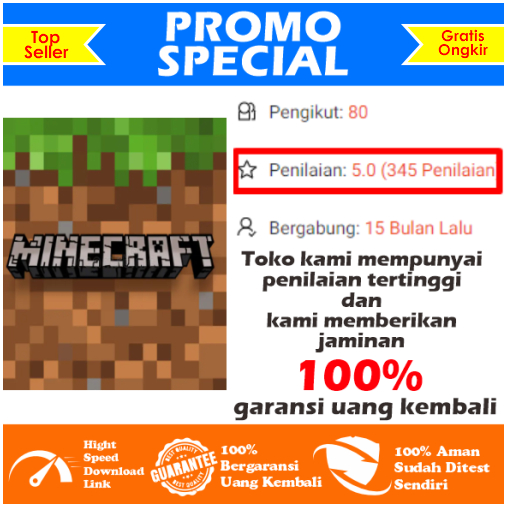 Jual [PROMO BELI 1 GRATIS 1] Minecraft Bedrock EWdition Premium No ...