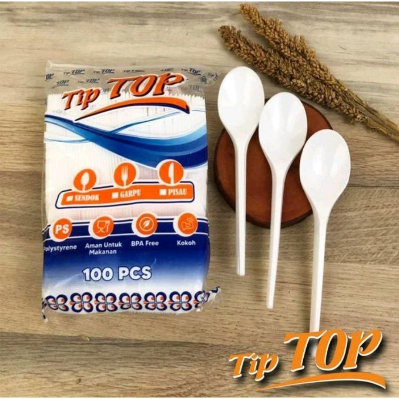 Jual ( ECER 10 pcs / 25 pcs / 50 pcs / 100 pcs ) Sendok Makan Tip Top ...