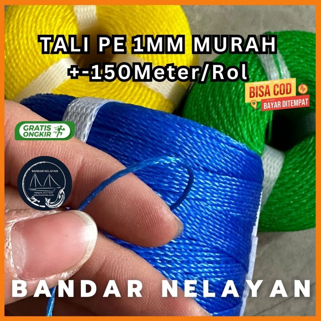 Jual TALI TAMBANG 1MM/TAMBANG KECIL 1MM PANJANG +-150-200METER MURAH | Shopee Indonesia