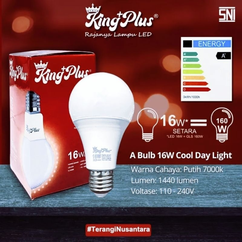 Jual LAMPU LED KING PLUS 16W Cahaya Putih 16 Watt Garansi Resmi 1 Tahun ...