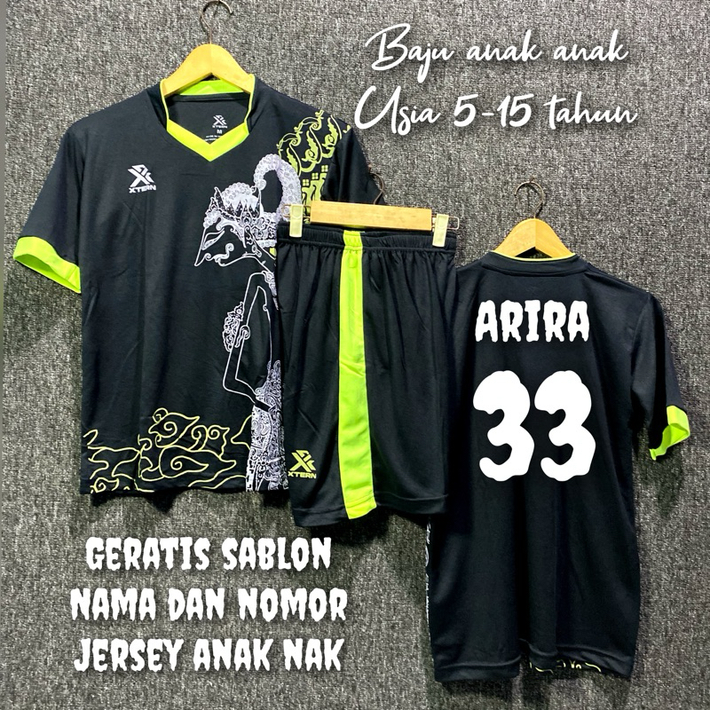 Jual Jersey Tambah Nama No Punggung Setelan Jersey Bola Anak Baju Bola ...
