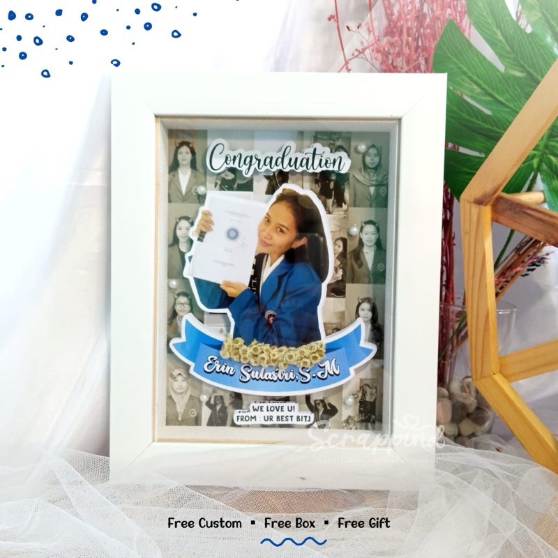 Jual DIY Pop Up 3D Frame Uk.20x25 cm free desain paket hemat | Shopee ...