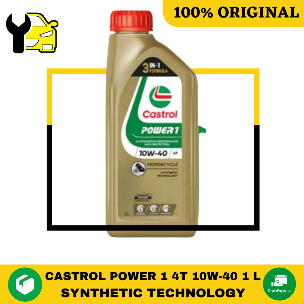 Jual Oli Motor Castrol Power 1 4T 10W-40 Oil Mesin Motor 4Tak 1 Liter ...