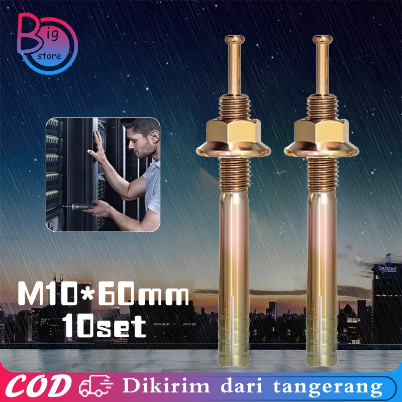 Jual Isi 10set Hit Anchor M10x60 6cm Dynabolt Ketok High Angkur Baja ...