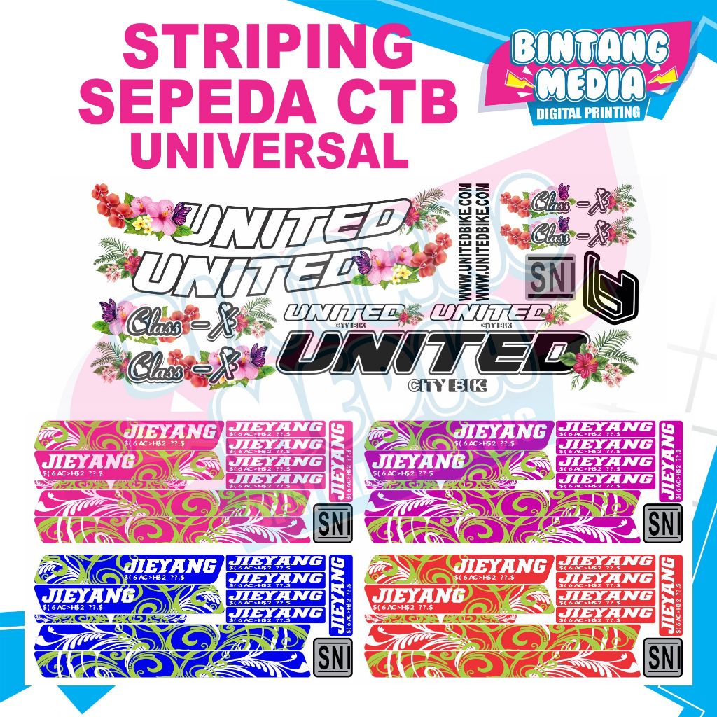 Jual stiker sepeda Stiker Variasi Striping Sticker Tempel Logo Emblem ...