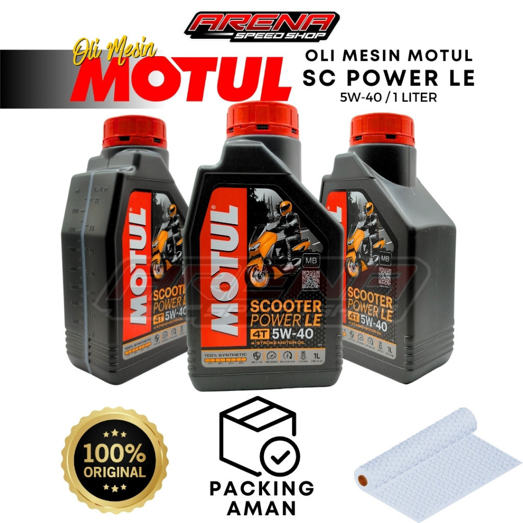 Jual MOTUL Matic Scooter Power LE 5W-40 4T 1 Liter Oli Mesin Metik Nmax ...