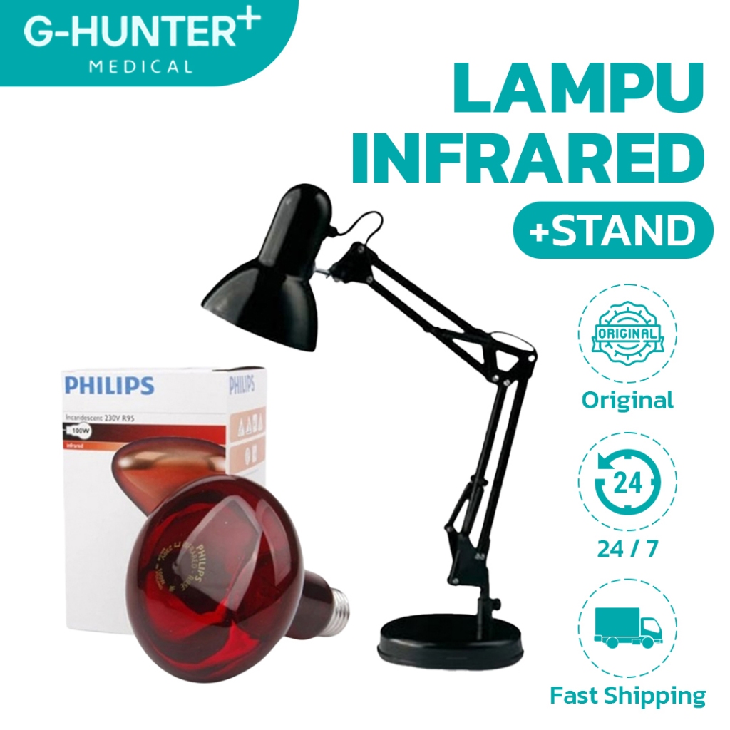Jual Paket Lampu Terapi Infrared Philips Tiang + Bohlam 100 W / Alat ...