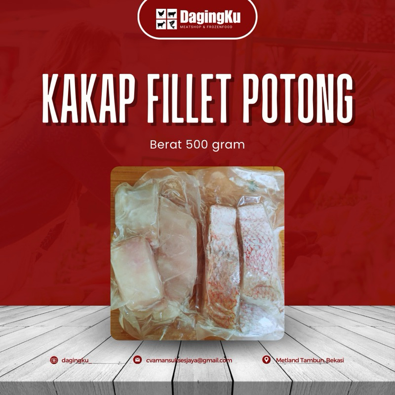 Jual Ikan Kakap Fillet 500Grm /Kakap fillet Potong 500grm/Fillet Kakap ...