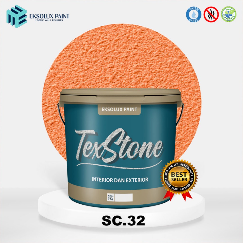 Jual Cat Tekstur Pasir Kamprot Berat 5 Kg TEXSTONE SC.32 - Cat Texture ...
