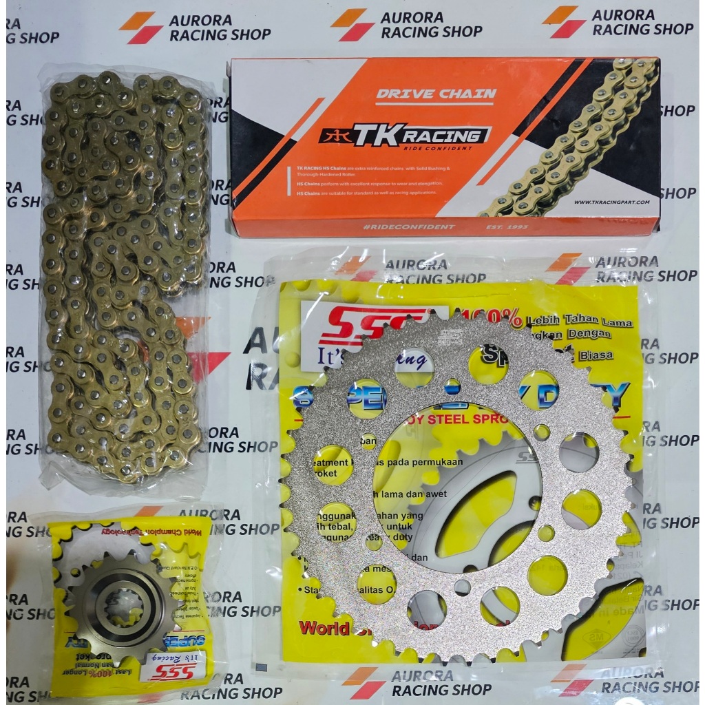Jual Gear Set SSS Yamaha R25 / MT25 & Rantai TK 520 HS Gold | Shopee ...