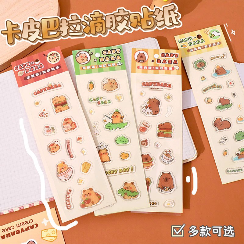 Jual Stiker Capyabara 3D Timbul Jelly Stiker Capybara DIY Case Hp Glue ...