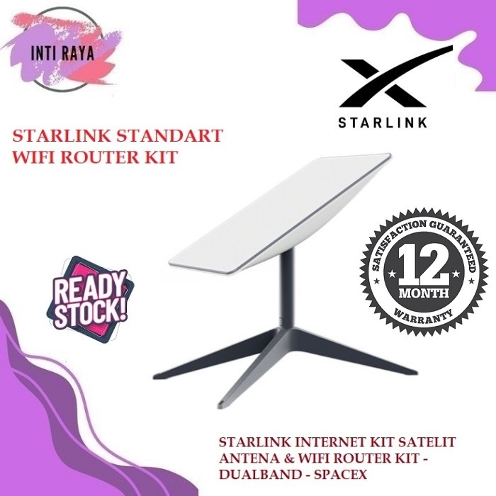 Jual STARLINK Standard Internet Kit Satellite Antenna & WiFi Router Kit ...