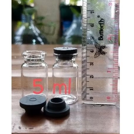 Jual Botol kaca vial 5ml / Botol kaca 5 ml / Botol vial pinisilin ...