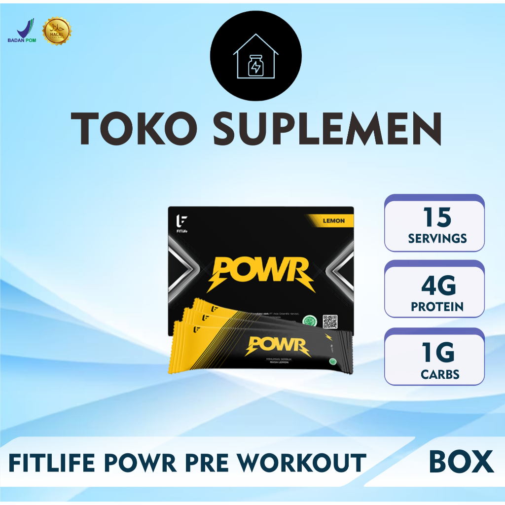 Jual FITLIFE POWR BOX - PRE WORK OUT 15 SACHETS PWO | Shopee Indonesia