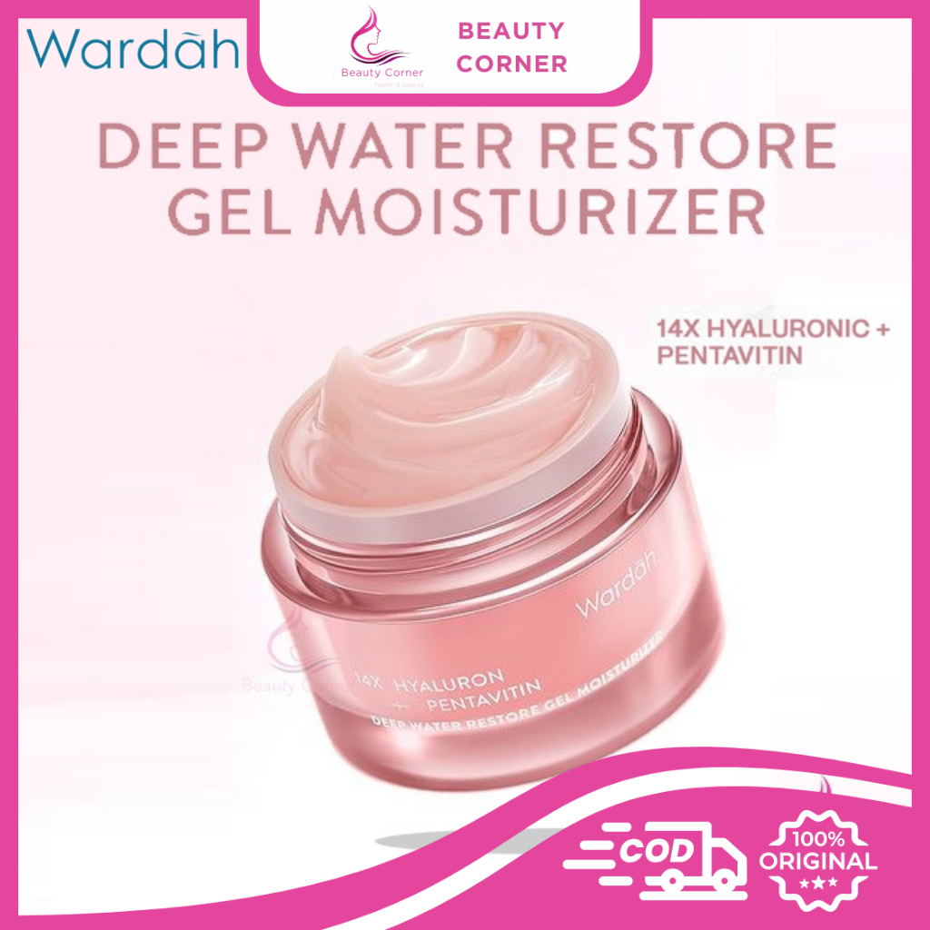 Jual Wardah 14x Hyaluron + Pentavitin Deep Water Restore Gel Moisturizer - 30gr | Shopee Indonesia