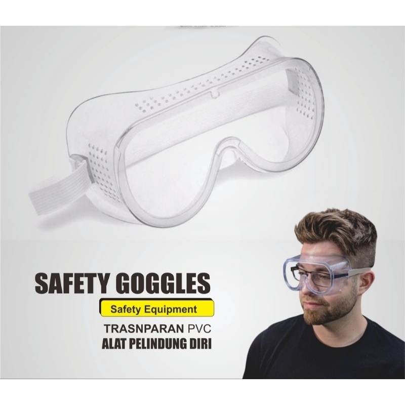 Jual Kacamata Mata APD - Kacamata Safety Goggle dengan 4 air holes ...