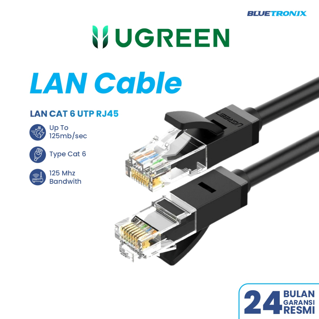 Jual UGREEN Kabel Lan Ethernet RJ45 Cat 6 1000Mbps 1 Meter | Shopee ...