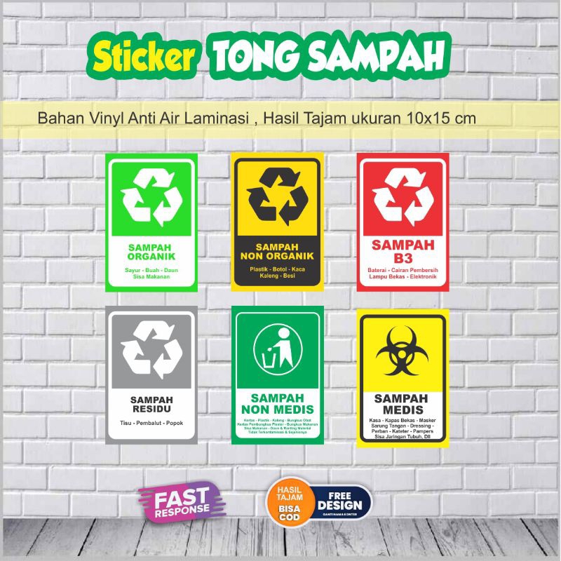 Jual Sticker Tong sampah / Bak Sampah | Shopee Indonesia