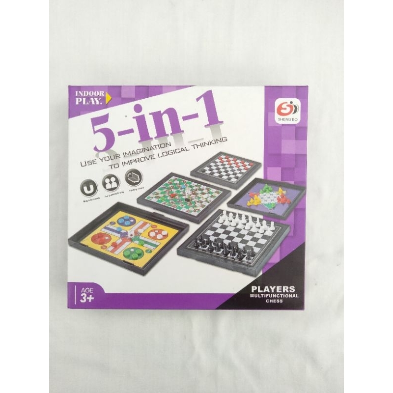 Jual mainan board game 5in1 catur ludo halma ular tangga | Shopee Indonesia