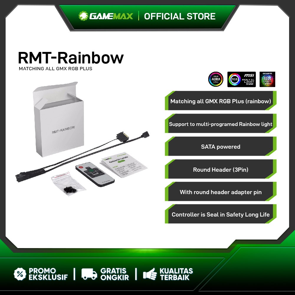 Jual GameMax RMT-Rainbow Remote Controller | Shopee Indonesia