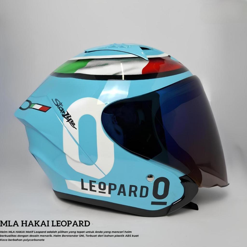 Jual Helm Half Face MLA HAKAI LEOPARD MOTIF VIRUS Terbaru (SNI) HITAM ...
