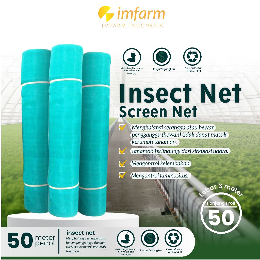 Jual PROMO !! Lebar 3 meter, INSECT net / Kasa ( PUTIH&HIJAU ) | Shopee ...
