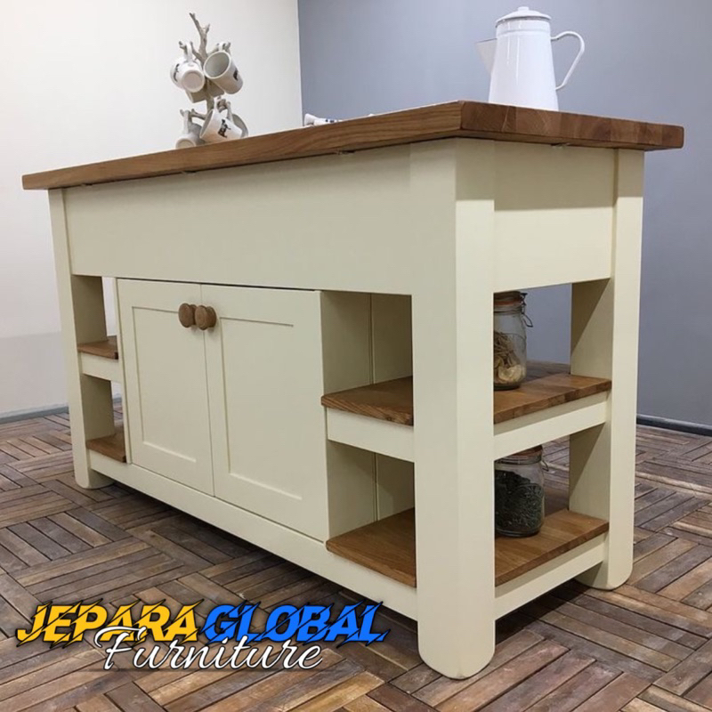 Jual Kitchen Island duco Broken white - meja dapur duco - meja mini bar ...
