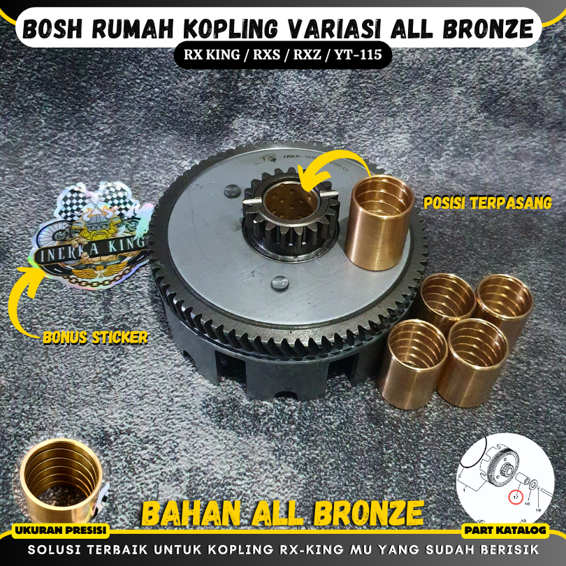 Jual Bos Bosh Rumah Kopling Custom Bahan ALL BRONZE RX KING RXK RXS ...