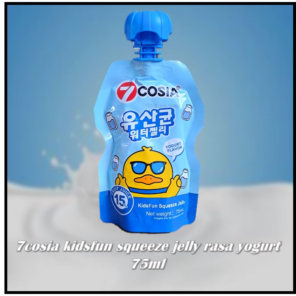 Jual 7cosia kidsfun squeeze jelly rasa yogurt 75ml | Shopee Indonesia