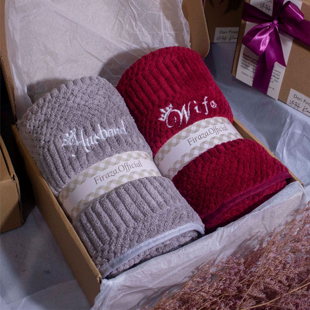Jual [CUSTOM BORDIR] Firaza Official - Hampers Handuk Couple Pernikahan ...