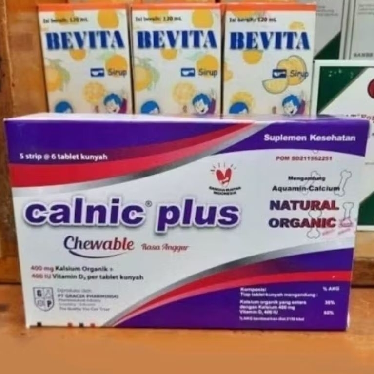 Jual CALNIC PLUS CHEWABLE BOX ISI 30 TABLET KUNYAH | Shopee Indonesia