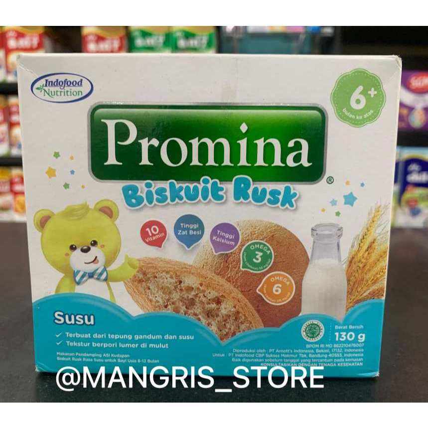 Jual Promina Rusk Susu New 130 g x 1 Pcs | Biskuit Rusk Bayi | Shopee ...