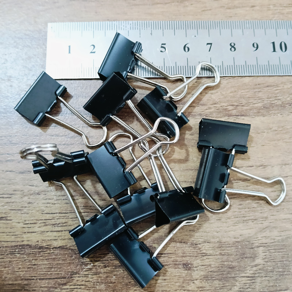 Jual BINDER CLIP 107 1 KOTAK PENGJEPIT KERTAS HITAM 1,9 CM 19MM ...