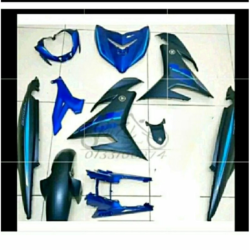 Jual cover body halus full set mx king 2019 biru doff riginal Yamaha ...