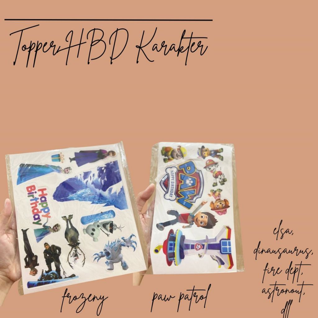 Jual TOPPER HAPPY BIRTHDAY KARAKTER / TOPER KARAKTER / TOPPER KUE ULANG ...