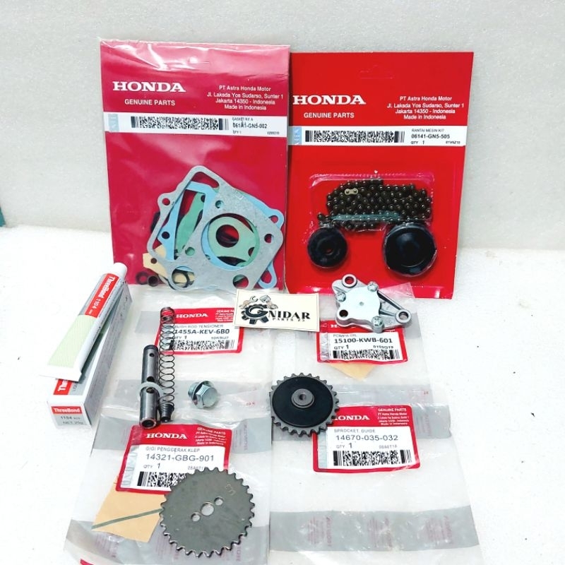 Jual Paket Rantai Keteng + Gigi Pompa Oli + Gigi Sentrik +Suling Tensioner + Pompa Oli + Topset ...
