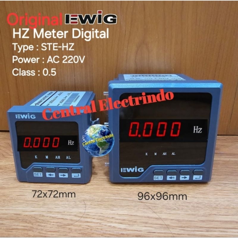 Jual HZ Meter Digital Type STE-HZ 1 Baris Indicator AC 220V Class 0.5 ...