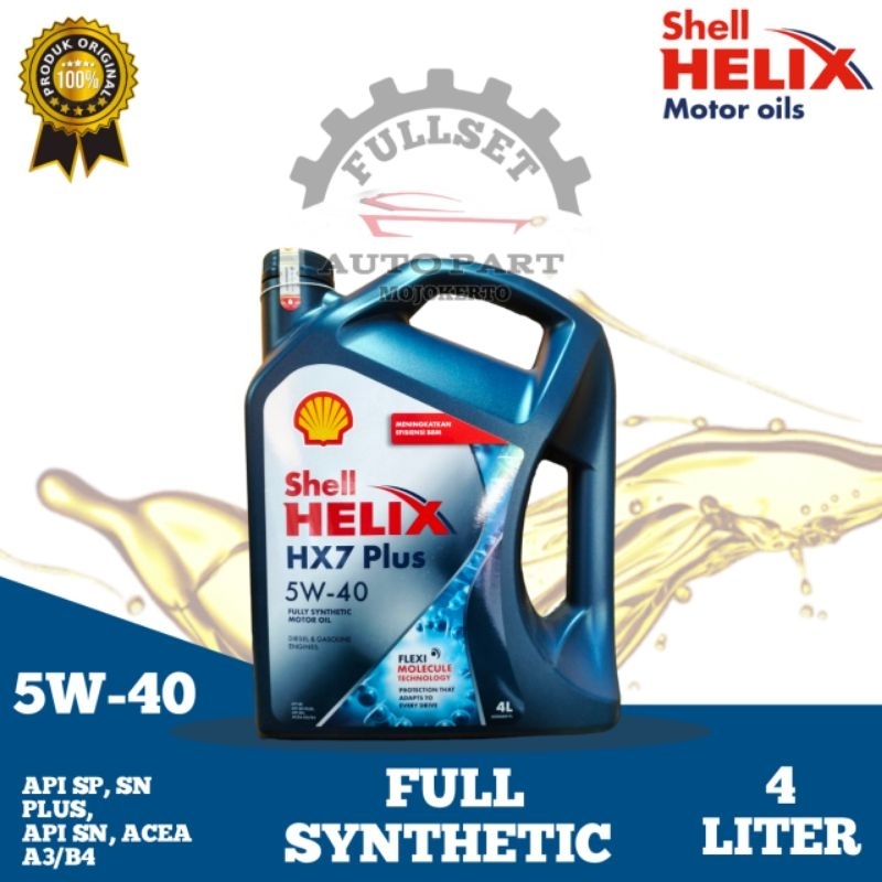 Jual SHELL HELIX HX7 PLUS 5W-40 FULL SYNTHETIC (4liter) | Shopee Indonesia